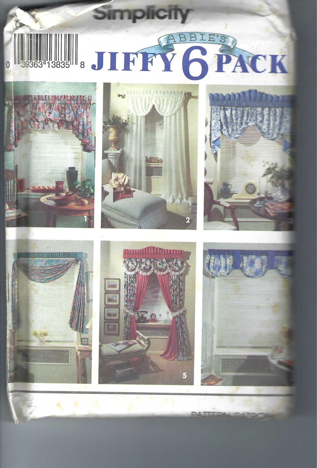 Uncut Vintage Simplicity Sewing Pattern Jiffy 6 Pack "abbies" Window ...