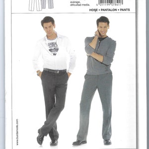 FF Burda Style Sewing Pattern 7841 Pattern Mens Fitted Pants Sizes 34 ...