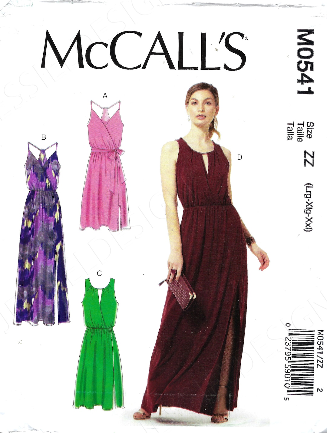 Uncut Mccall's Sewing Pattern 541 7591 Misses Womens Summer Dresses and ...