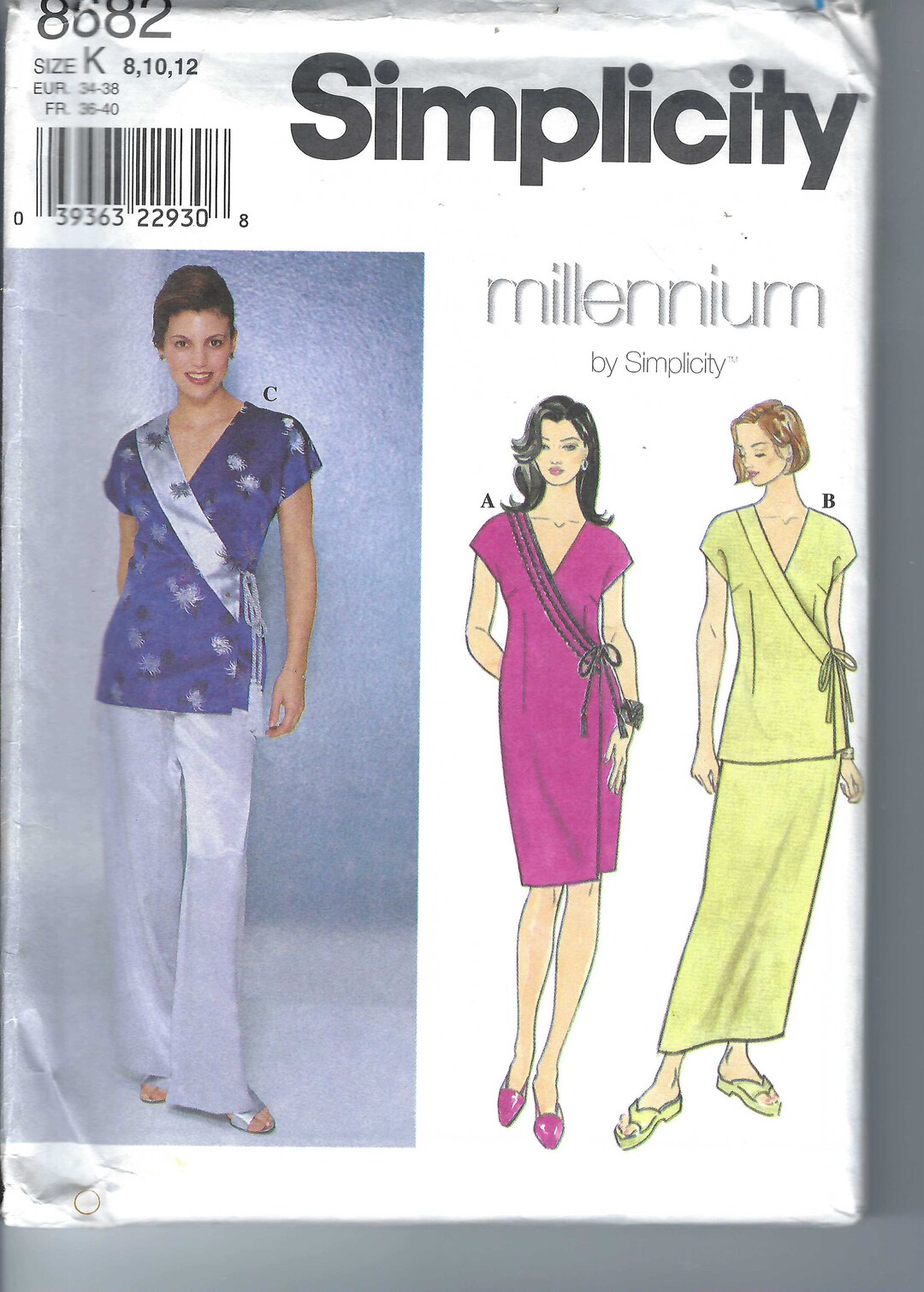 Uncut Simplicity Sewing Pattern 8682 Women Dress Tunic Pants & Skirt ...