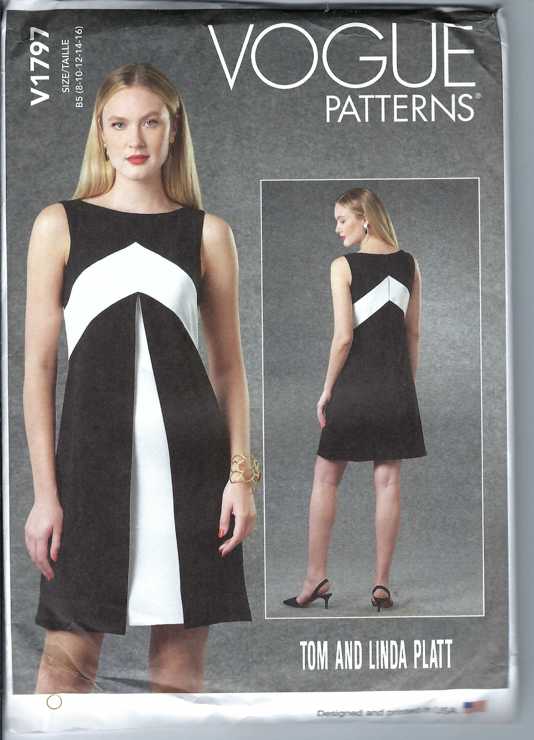 Uncut Vogue Sewing Pattern 1797 Misses' Dress Size 8-16 16-24 FF - Etsy