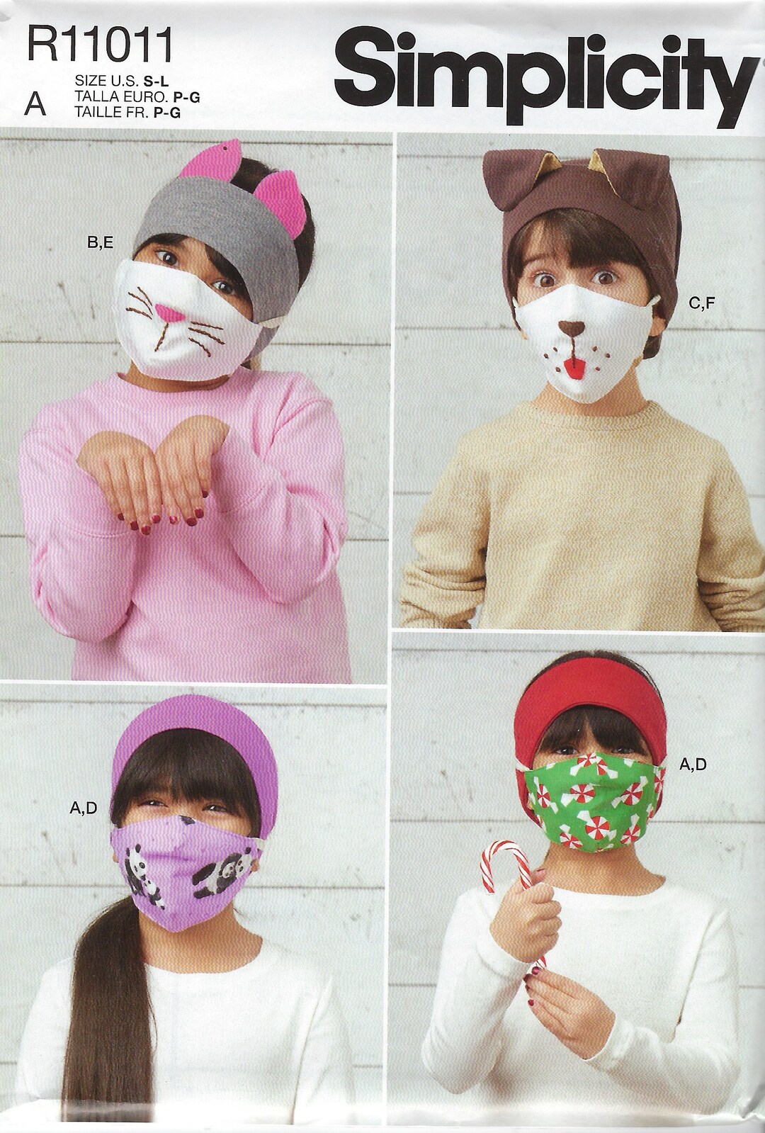 Uncut Simplicity Sewing Pattern 11011 Simplicity 9305, Children's Face ...