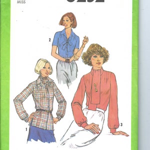 Uncut Vintage Simplicity Sewing Pattern Long Short Sleeve Blouse and ...