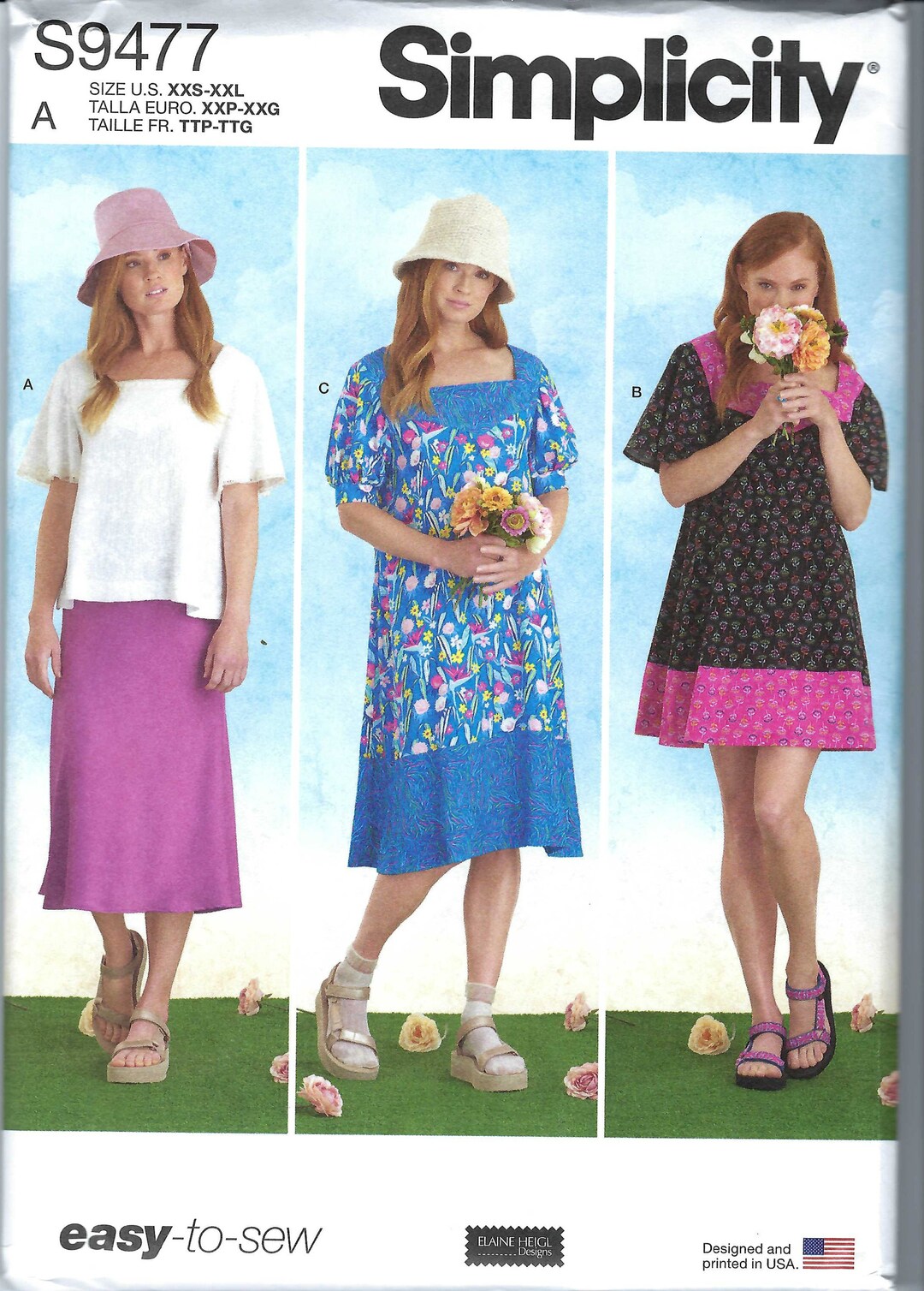 Uncut Simplicity Sewing Pattern 9477 Misses' Top and Dresses Size Xxs ...