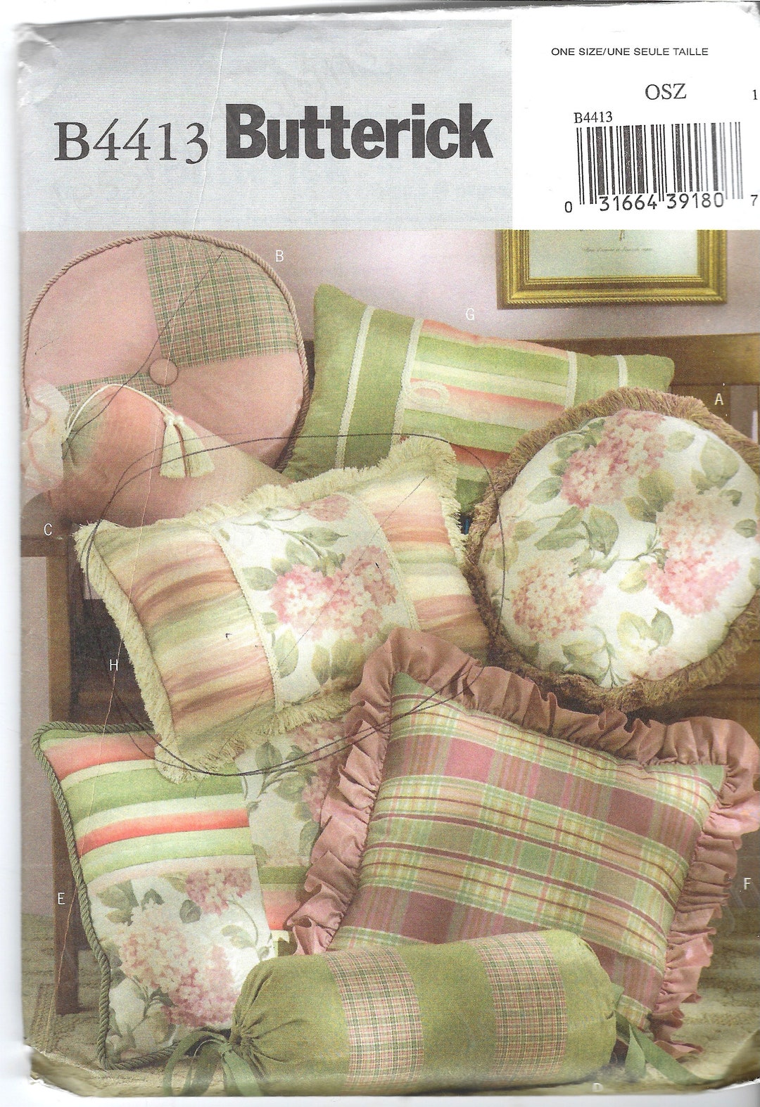 Uncut Butterick Sewing Pattern 4413 Sewing Pattern Decorative Round ...