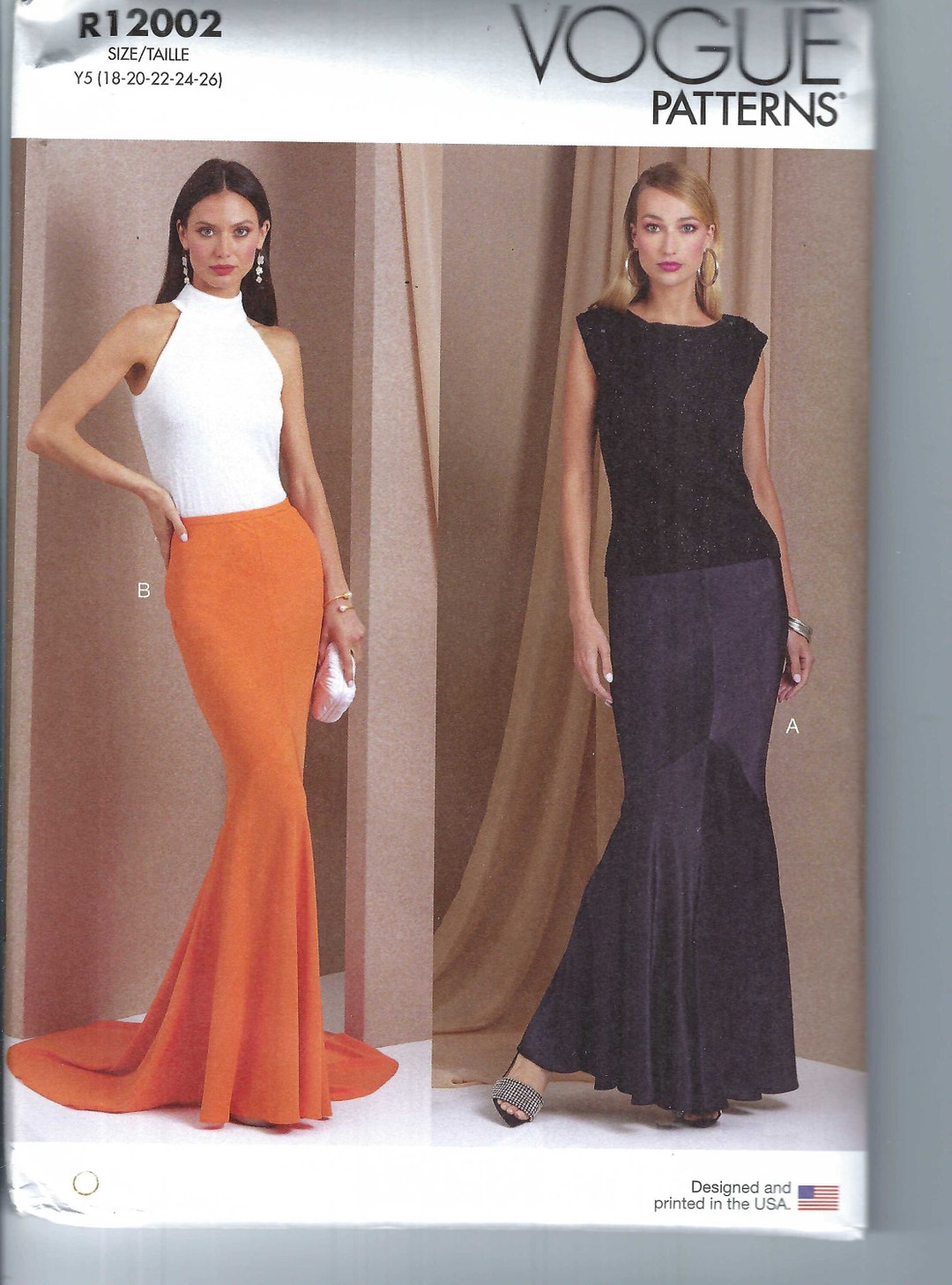 Uncut Vogue Sewing Pattern Misses Skirts Vogue Sewing Pattern 12002 ...