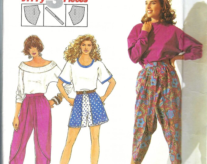 Rare Uncut Vintage Simplicity Sewing Pattern 7633 Misses Wrap Pants or ...