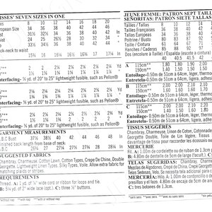 Uncut New Look Sewing Pattern 868 6452 Misses' Tops With Bodice and ...