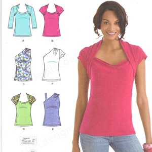Uncut Simplicity Sewing Pattern 2364 Knit Top With Variations, Sizes 6 ...