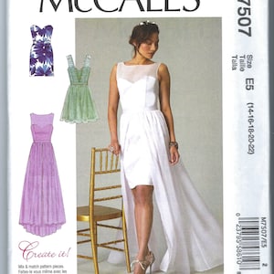 Uncut Mccalls Sewing Pattern Womens Dress, Prom Dress, Formal Dress ...