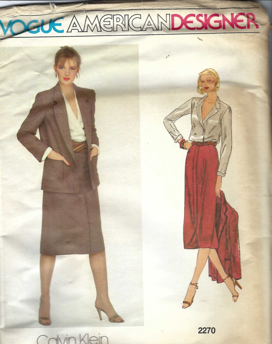 Uncut Vintage Vogue Sewing Pattern 1970s Vogue 2270 Calvin Klein Loose ...