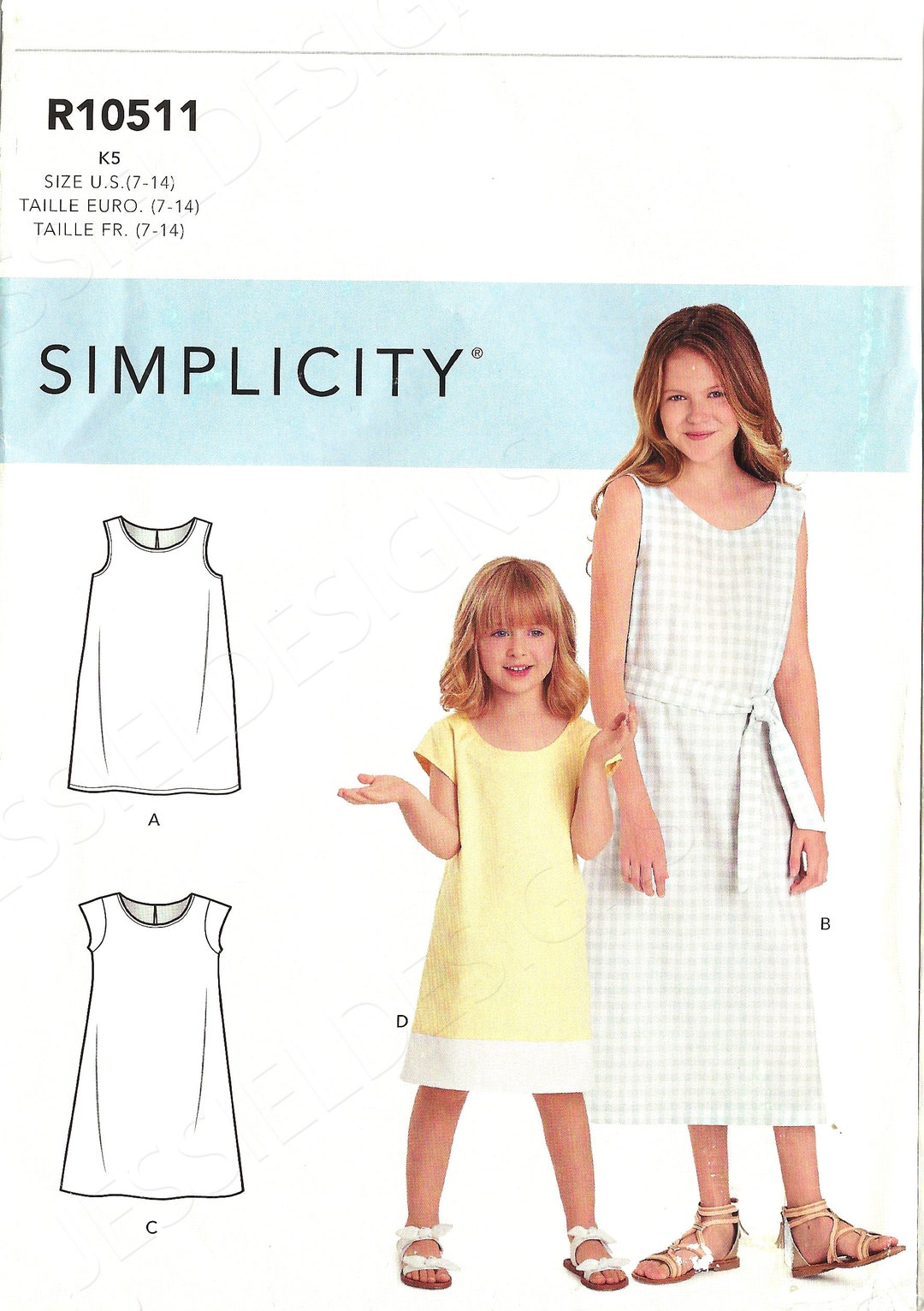 Uncut Simplicity Sewing Pattern 10511 9120 Children's & Girls' Dresses ...