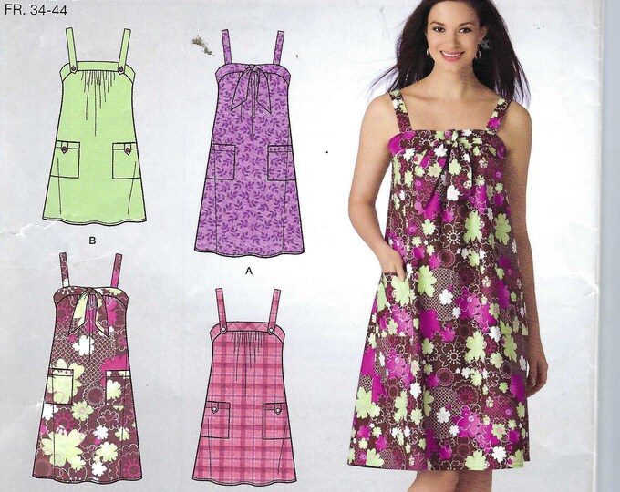 Uncut Simplicity Sewing Pattern 2421 EASY Strap Sundress in 2 Lengths W ...