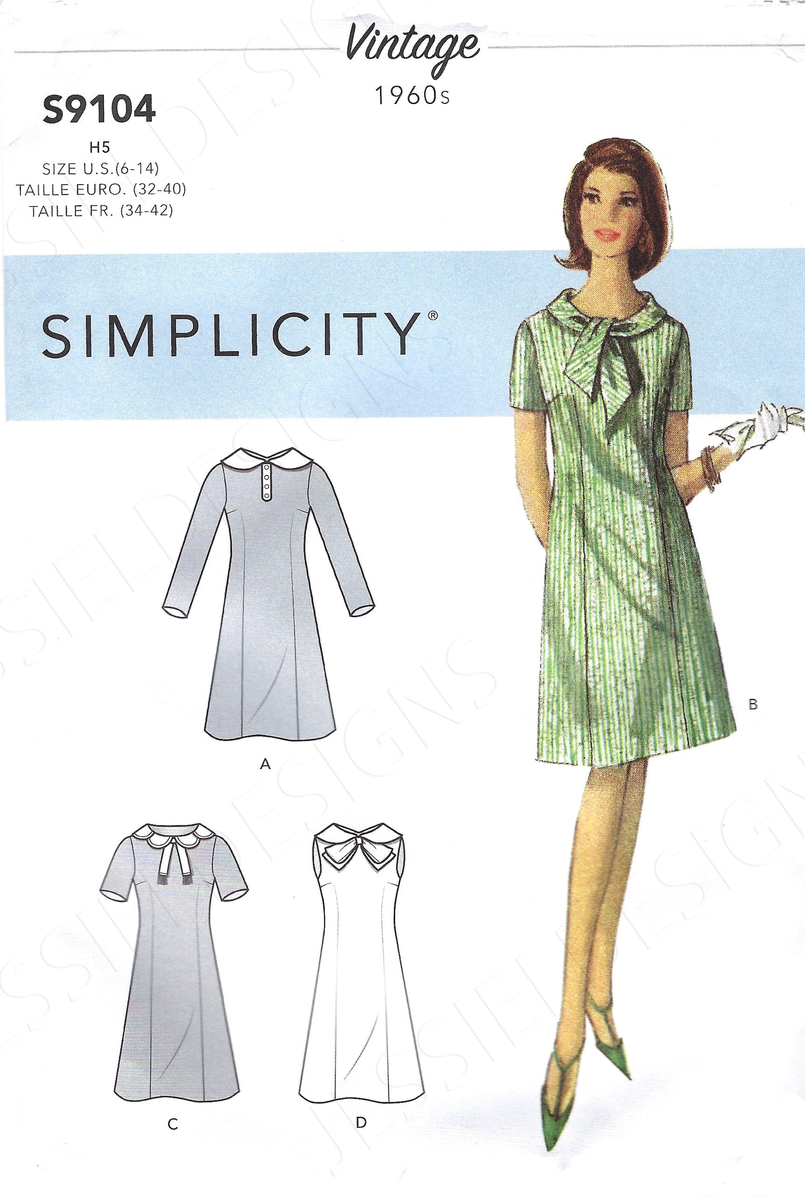 Uncut Simplicity Sewing Pattern S9104 9104 Misses' Vintage | Etsy
