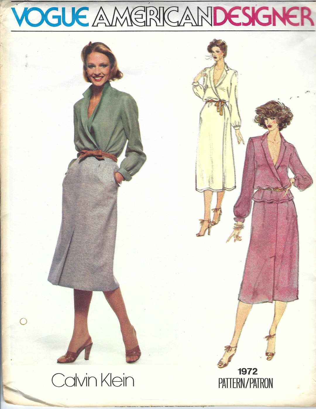 Uncut Vintage Vogue Sewing Pattern 1972 Bust 32.5" Size 10 Pencil Skirt ...