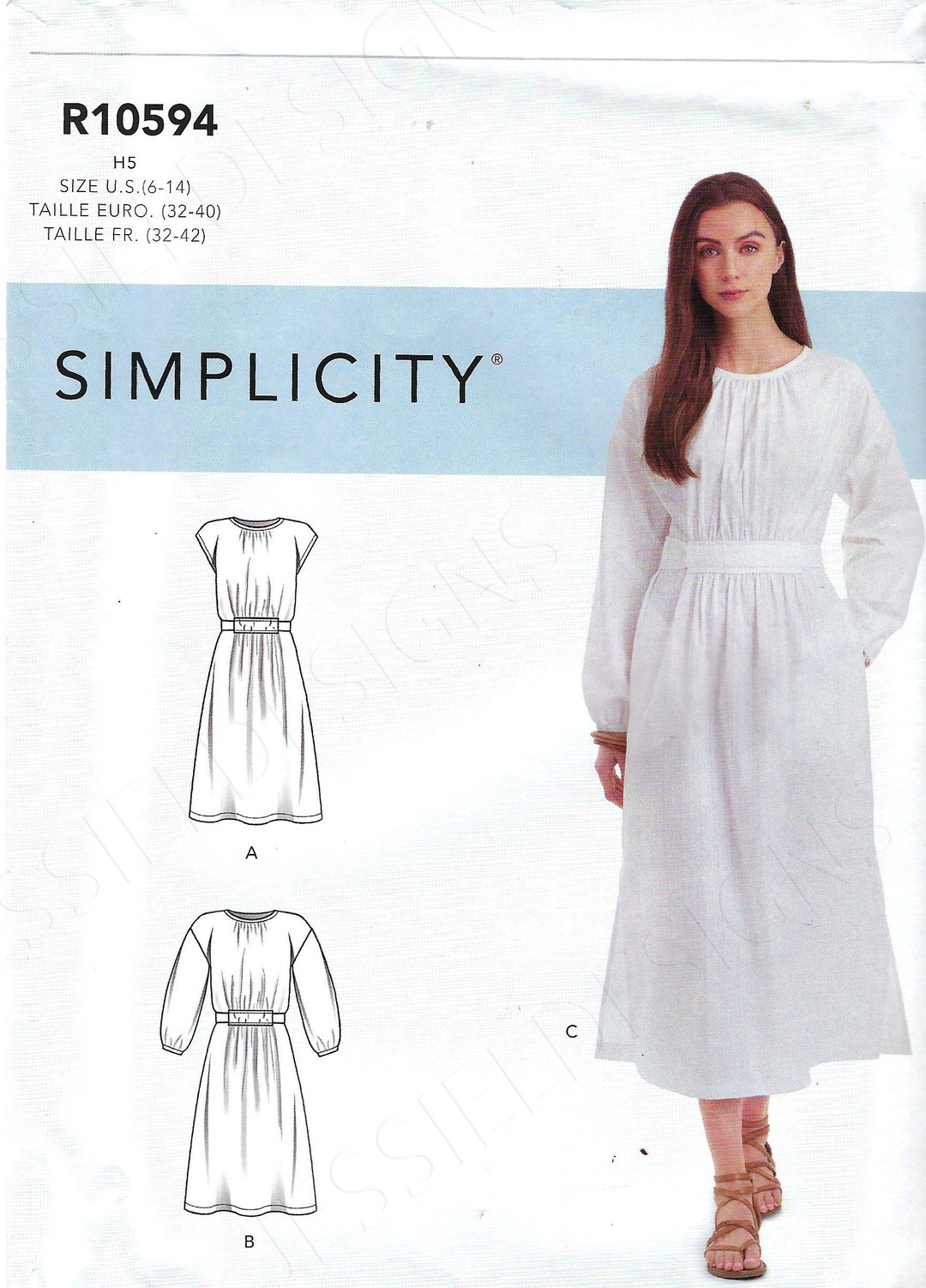 Uncut Simplicity Sewing Pattern 10594 9138 Misses' Dress Size 6-14 16 ...