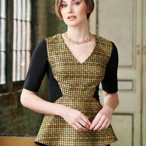 Uncut Simplicity 8168 Peplum Tops, Peplum Blouse Sewing Pattern Size 6 ...