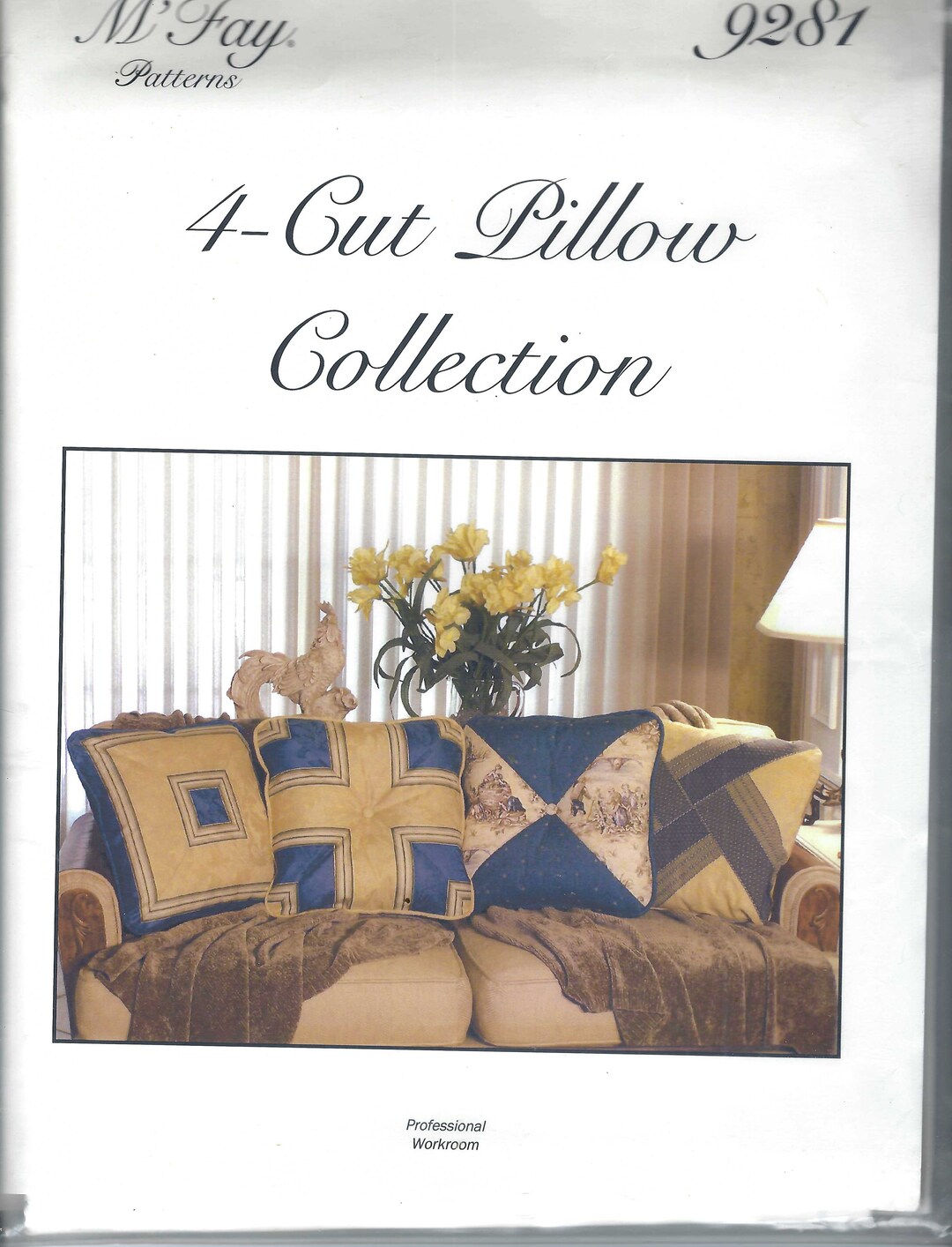 Rare Uncut M Fay Sewing Pattern 9281 Accessory Pillows Factory Folded ...