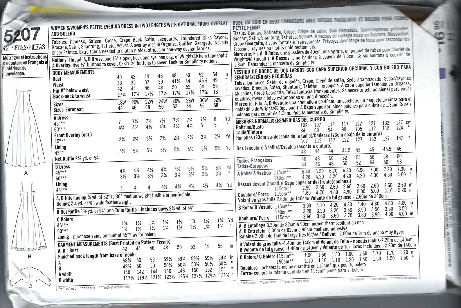 Uncut Simplicity Sewing Pattern 5207 Women's Sewing - Etsy