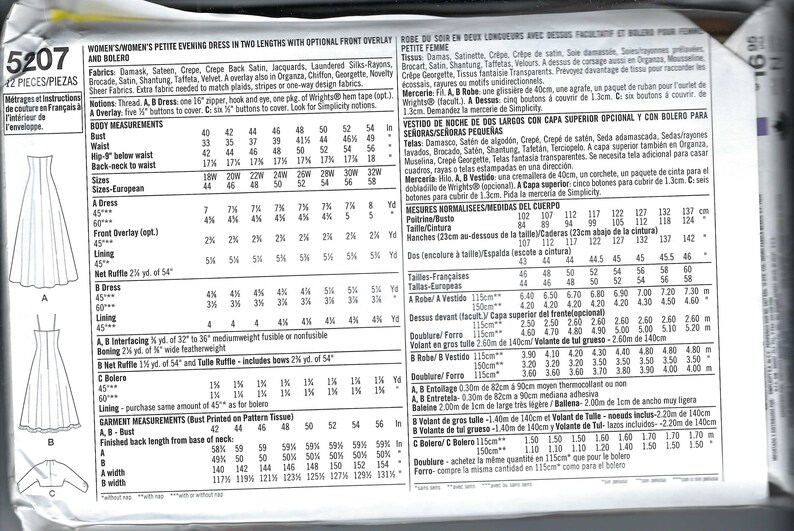 Uncut Simplicity Sewing Pattern 5207 Women's Sewing - Etsy