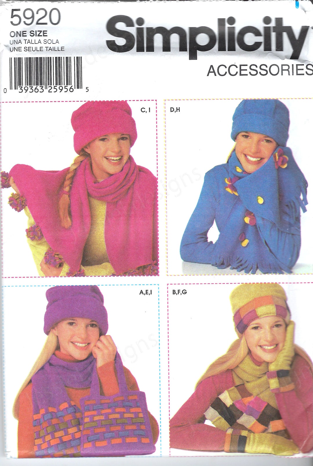 Uncut Simplicity Sewing Pattern 630 5920 Sewing Pattern for fleece ...