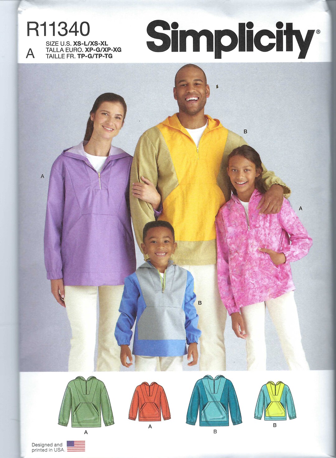 Uncut Simplicity Sewing Pattern 11340 9481 Pattern for Family Jacket/top Men Women Boys Girls ...