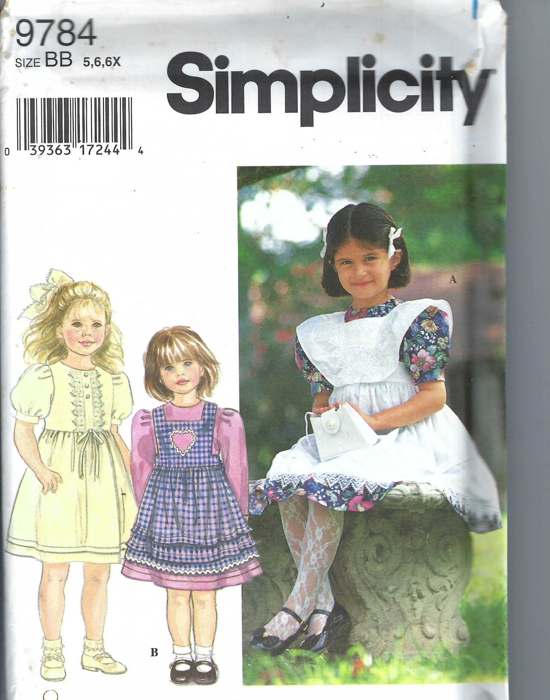 Uncut Vintage Simplicity Sewing Pattern 9784, Girls Pattern, Dress and ...