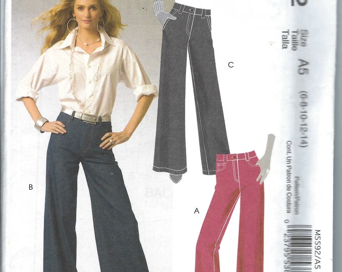 UNCUT Mccall's Sewing Pattern 5592 Womens Jeans Womens Flared Jeans ...