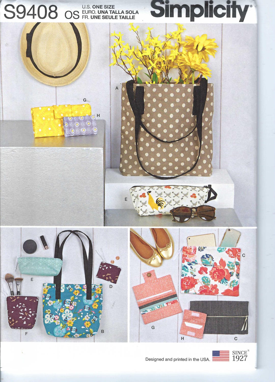 Uncut Simplicity Sewing Pattern 9408 Bags and Accessories FF - Etsy