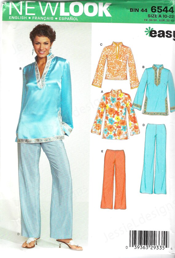 Uncut New Look Sewing Pattern 6544 NEWLOOK Womens Top Pants | Etsy