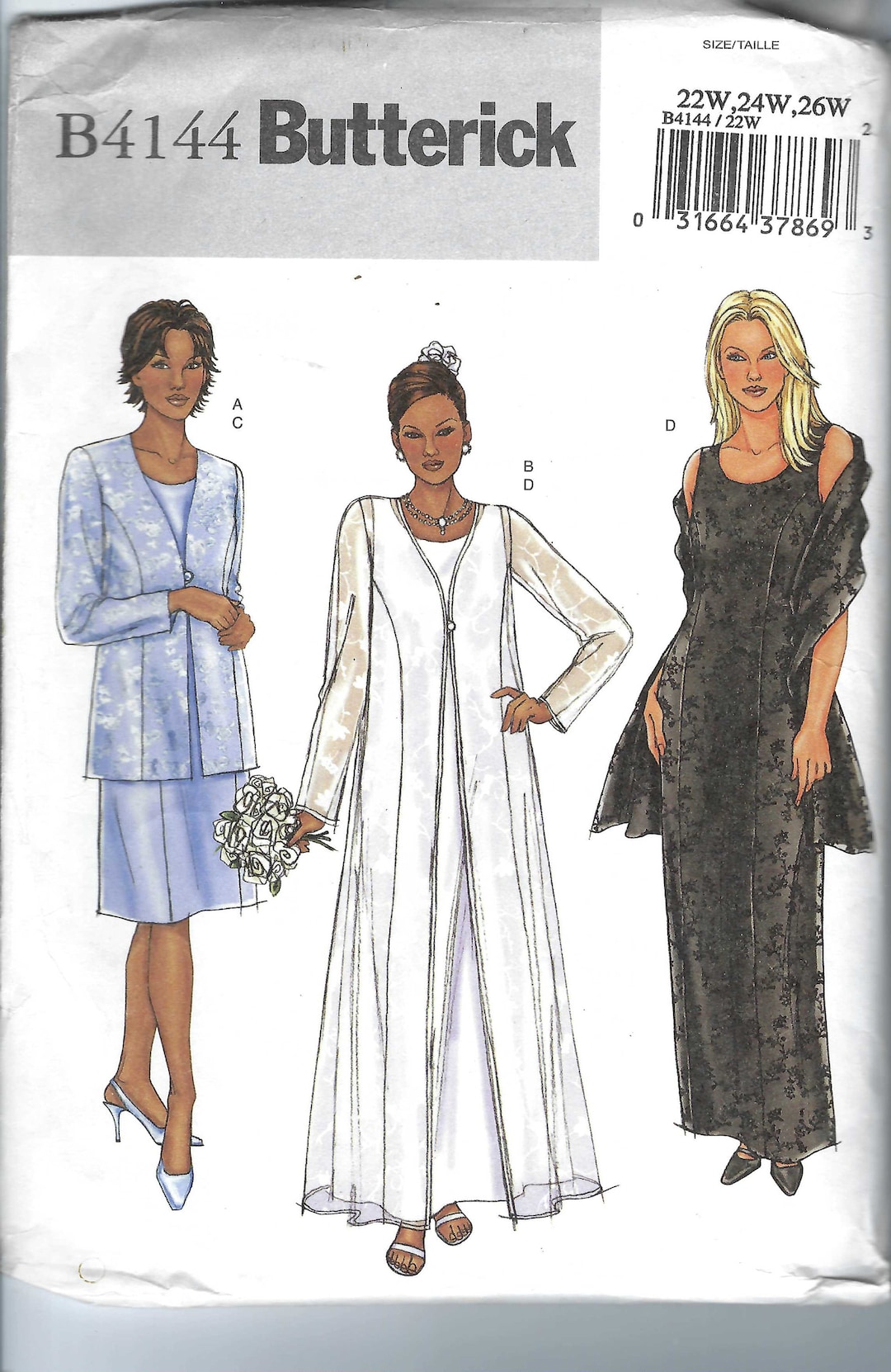 Uncut Butterick Sewing Pattern 4144 Formal Petite Lined Jacket Bridal ...