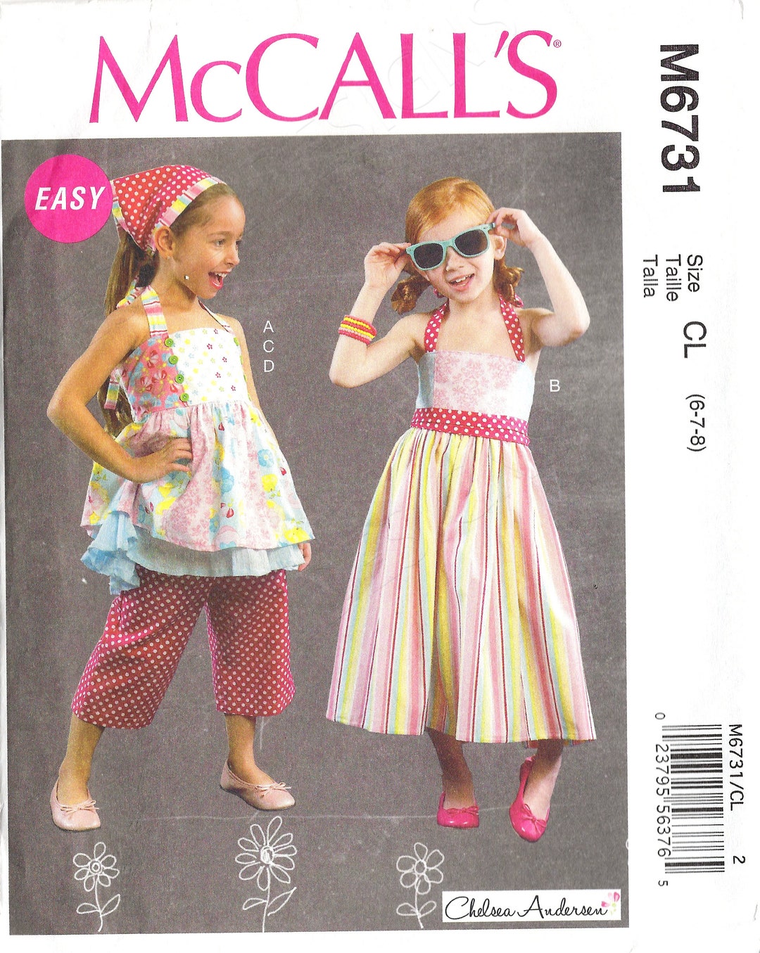 Uncut Mccalls Sewing Pattern 6731 Little Girls' Easy Sundress Pattern ...