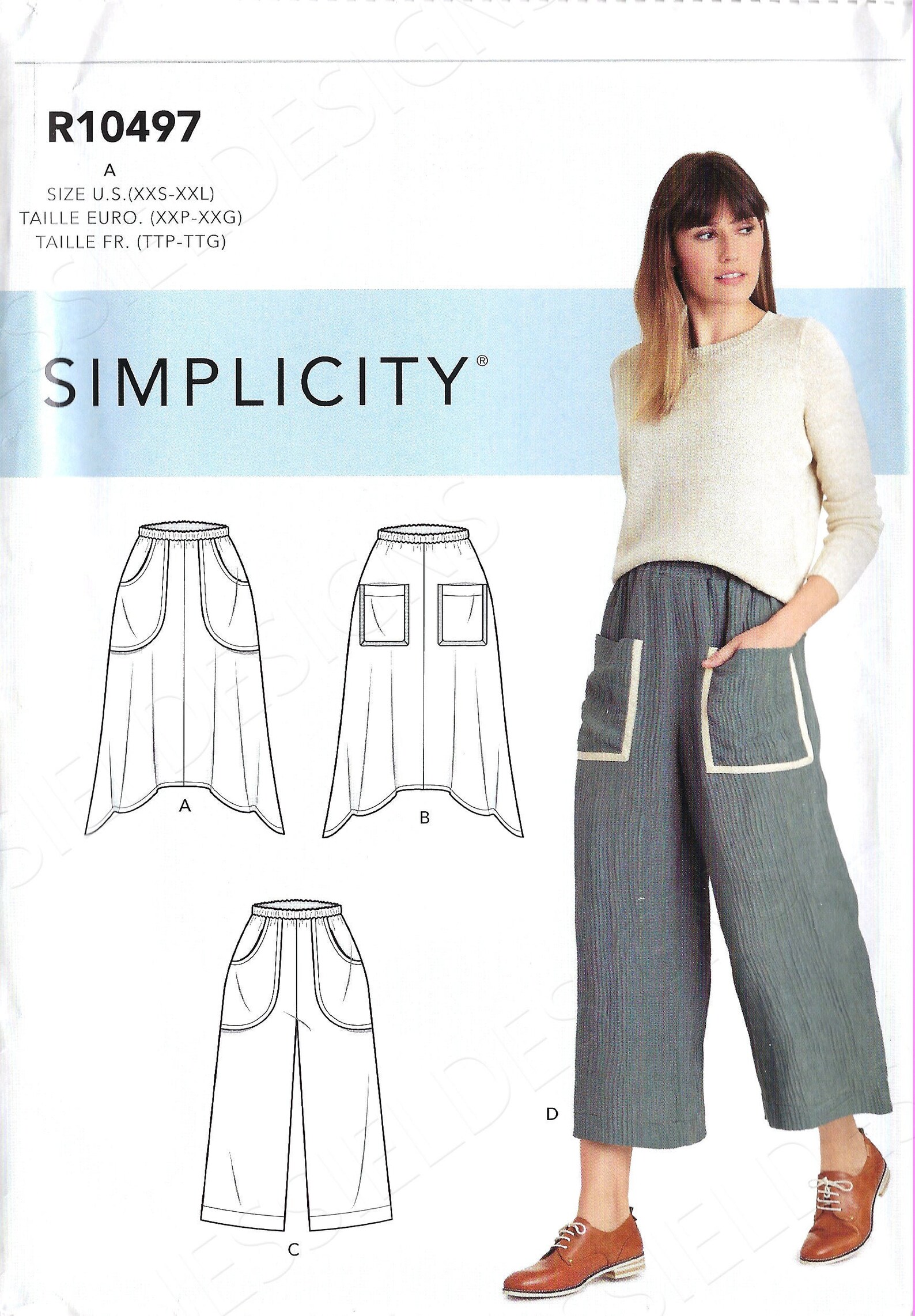 Uncut Simplicity Sewing Pattern 10497 9110 Misses Pull on - Etsy