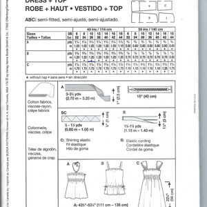 Uncut Vintage Burda Sewing Pattern Dress and Top Misses' Size 6 8 10 12 ...