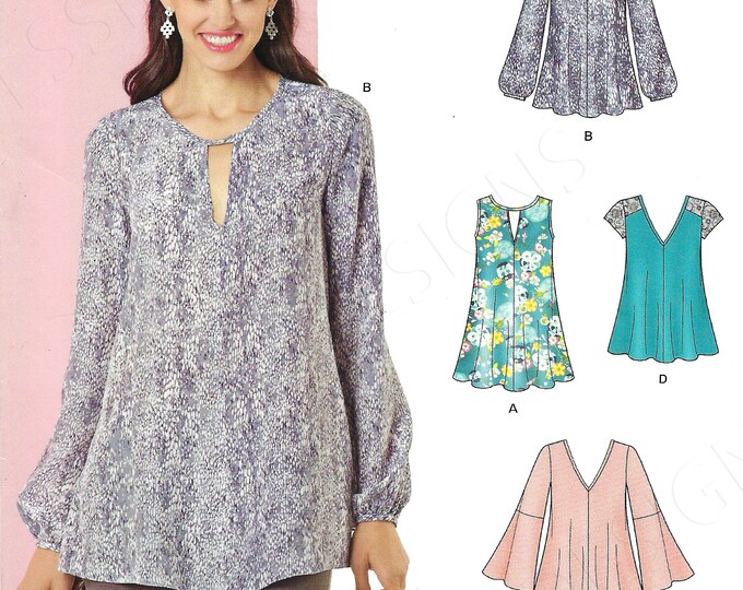 Uncut New Look Sewing Pattern 265 6414 Misses' TUNIC & TOP With ...
