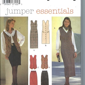 Uncut Vintage Simplicity Sewing Pattern 9759 Misses' Jumper, Vest ...