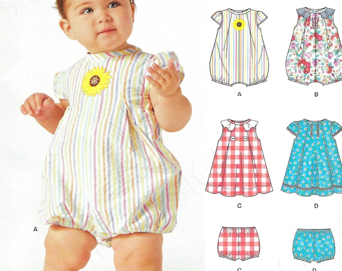 Uncut New Look Sewing Pattern 6520 Girl Top-bottom Dress Size (NB-L) FF ...