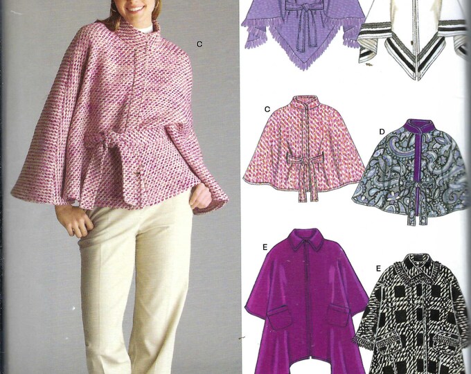 Uncut New Look Sewing Pattern 6517 Misses' Poncho Variations- Higher ...