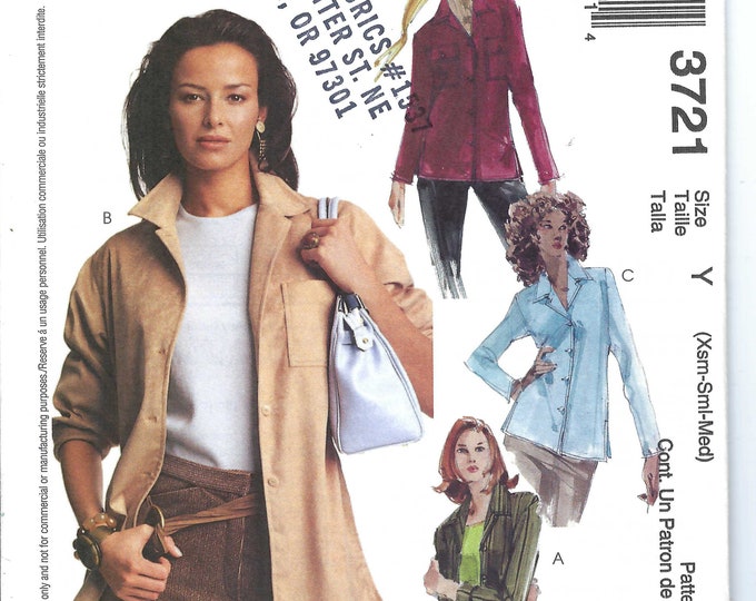 Uncut Mccall's Sewing Pattern Misses' Easy Shirt Tunic Blouse Sewing ...