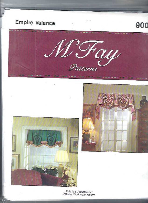 Uncut M Fay Sewing Pattern 9001 Empire Valance Factory Folded - Etsy