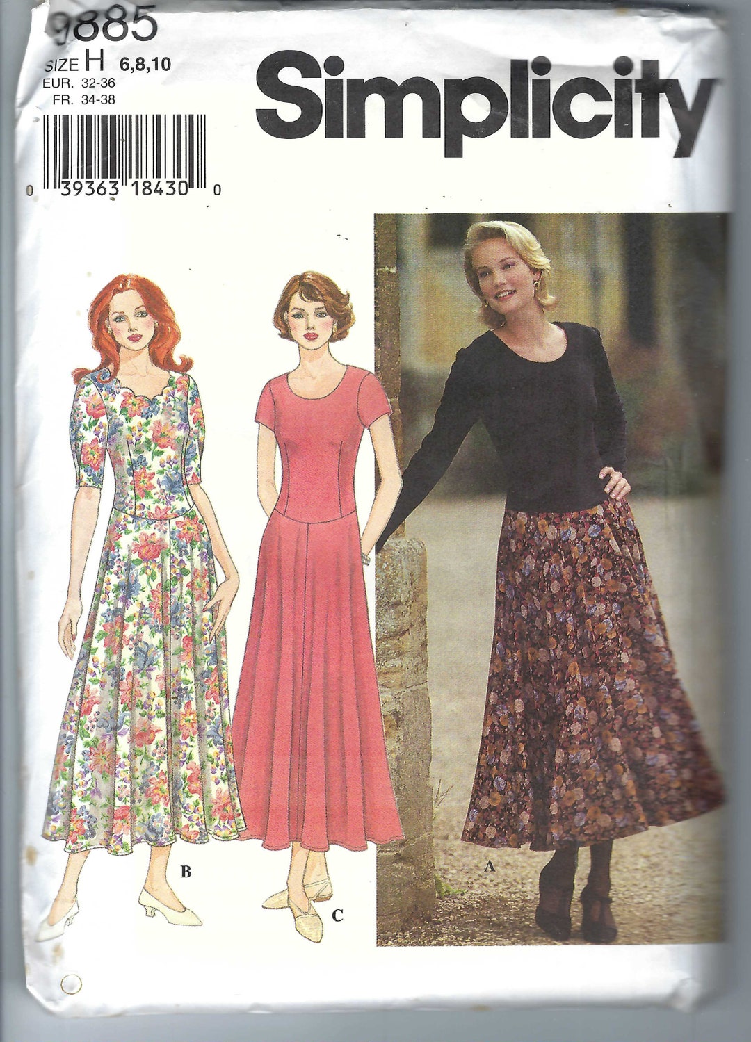Uncut Vintage Simplicity Sewing Pattern Misses Dress Multi Size ...