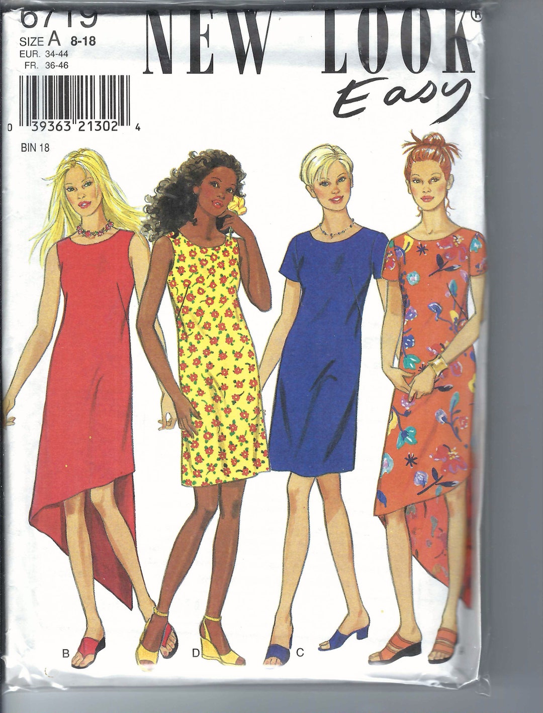 Uncut New Look Sewing Pattern 6719 Misses Dresses Sewing Pattern Uncut ...