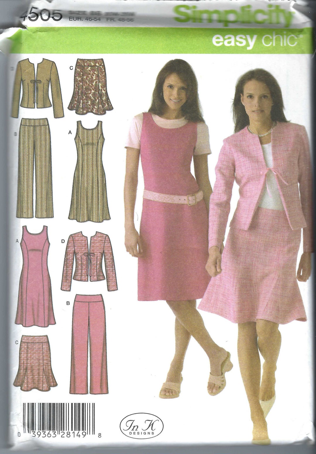 Uncut Sewing Simplicity Pattern 4505 Easy Chic in K Designs Sleeveless ...