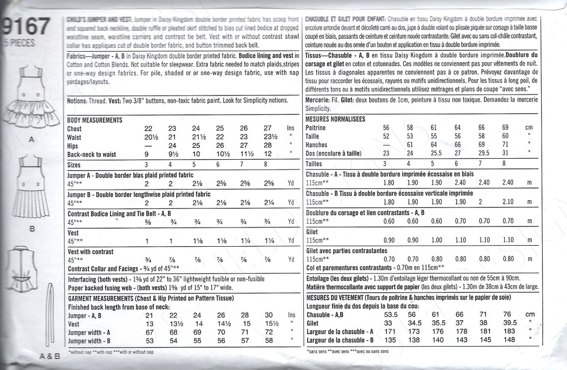 Uncut Vintage Simplicity Sewing Pattern 9167 Daisy Kingdom - Etsy
