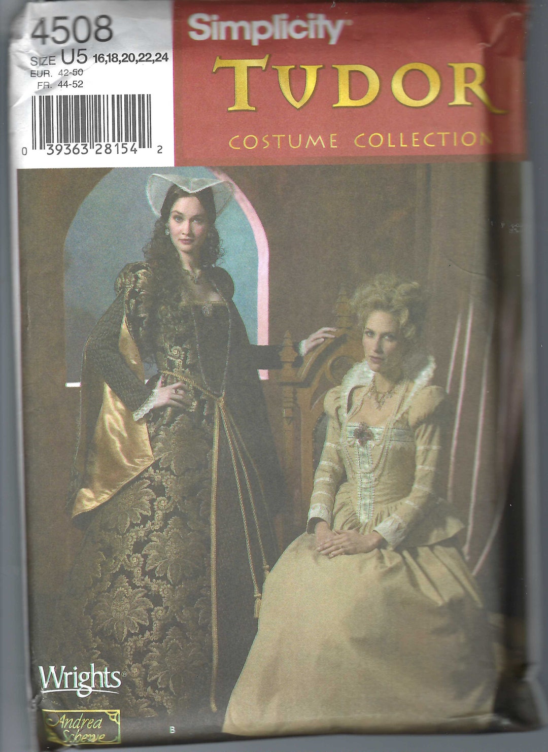 Uncut Simplicity Sewing Pattern 4508 Misses Elizabethan Costume Pattern ...