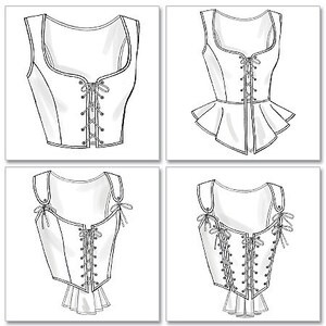 Uncut Butterick Sewing Pattern 4669 Laced Corsets With Peplum ...