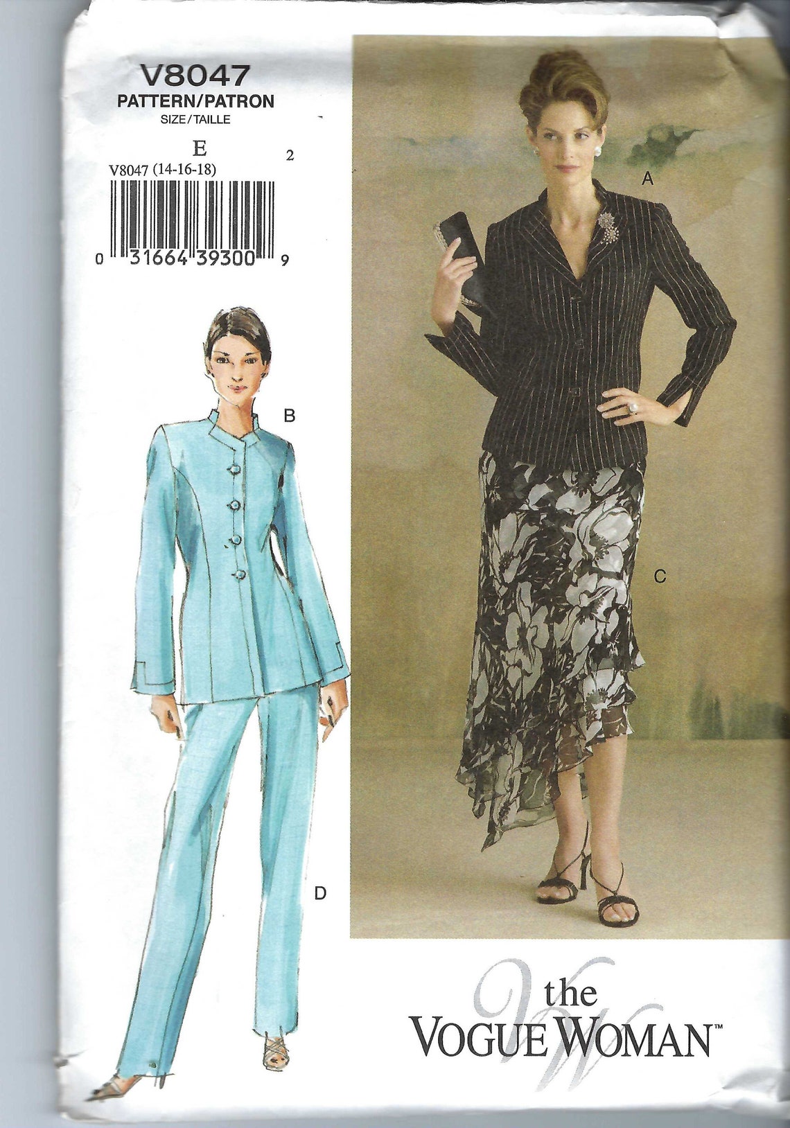 Uncut Vogue Sewing Pattern 8047 the Vogue Woman Fitted Jacket ...