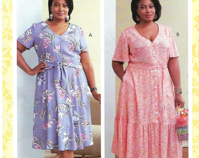 Uncut Butterick Sewing Pattern 10765 10637 6763 Button Down Modest Maxi ...