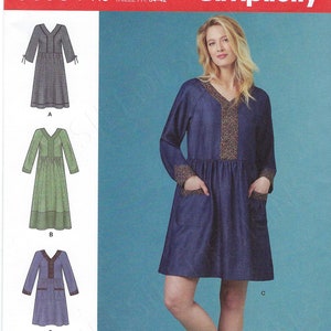 Uncut Simplicity Pattern 10247 8984~misses' Pocket Dresses~misses Sz 6 ...
