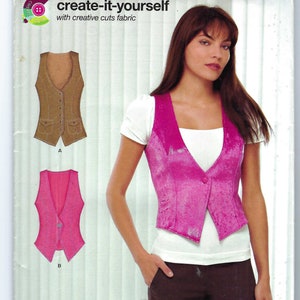Uncut New Look Sewing Pattern 6914 Misses Vest/size 4-16 FF - Etsy